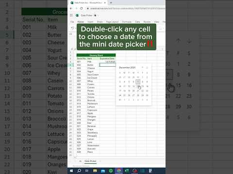 NEW Date Picker in Excel for Web‼️ #excel