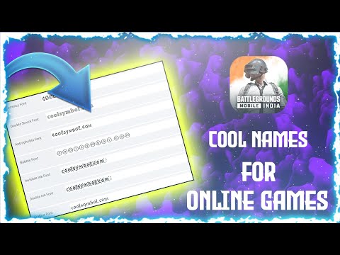 SET COOL & ATTRACTIVE NAMES FOR BGMI || NEW FONT GENERATOR FOR ONLINE GAMES