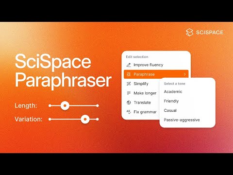 How to Use SciSpace Paraphraser to Simplify and Rewrite Research Text | Paraphraser Tutorial