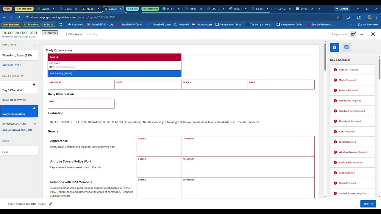 FTO DOR  Axon Standards Overview