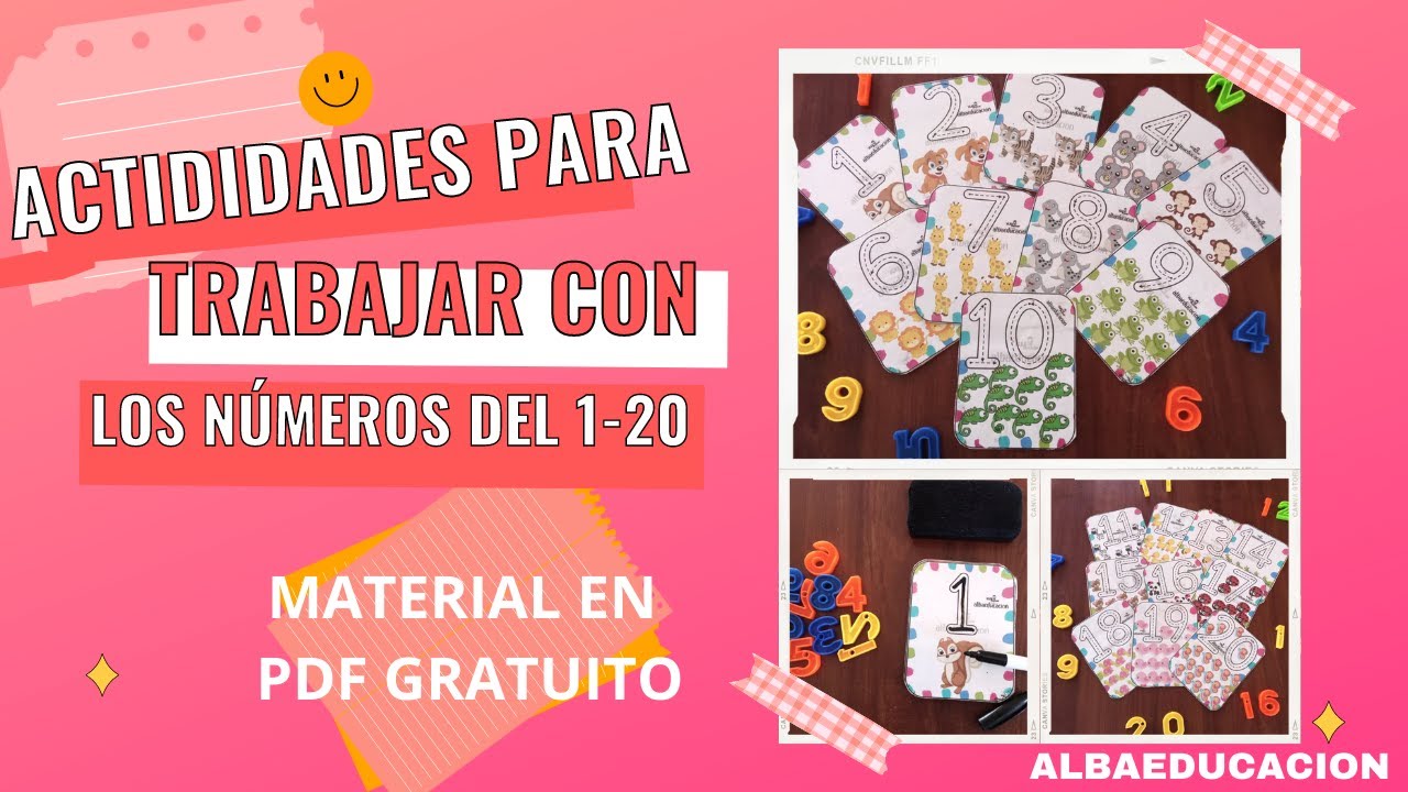 actividades para trabajar los números 1 20 + material gratuito en PDF