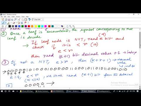 Adaptive Huffman Decoding process