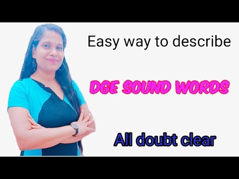 DGE SOUND WORDS... WORDS THAT ENDS WITH DGE #WelcomeToStudyAllInOneChannel