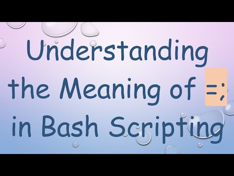 Understanding the Meaning of =; in Bash Scripting