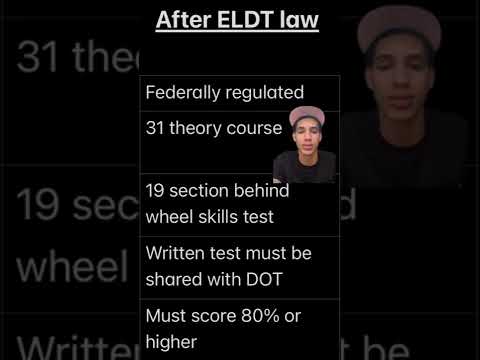 NEW ELDT LAW | EVERYTHING YOU NEED TO KNOW !!!