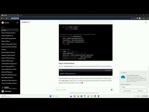 Add own realtime custom parser to Python to generate and compile AST
