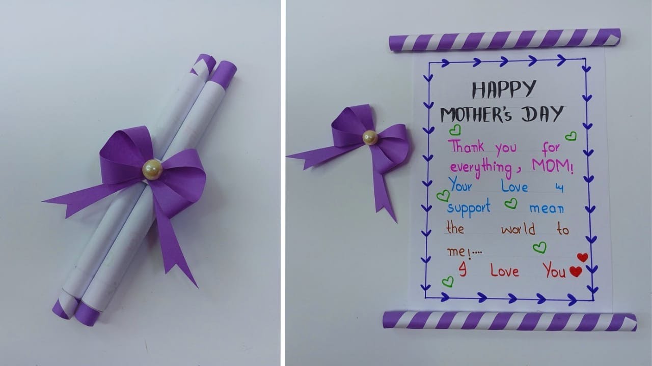 How to Make a Scroll Card for Mom | Last-Minute Mother’s Day Card | Mother’s Day Card Tutorial 2025