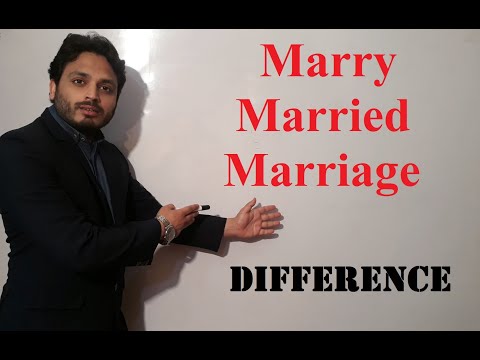 Marry, Marriage and Married | Difference | By Syed Ali Raza Kazmi