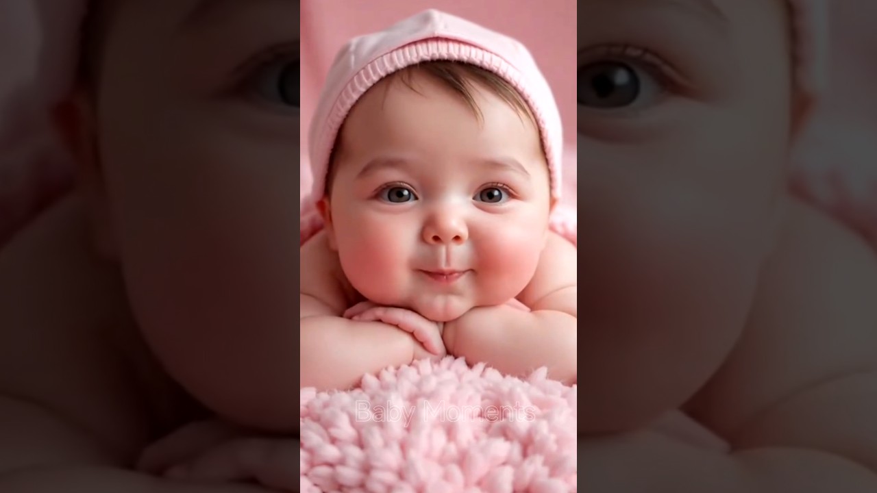 The Cutest Baby Saying Papa Pink Fluffy Blanket Cuddle | Adorable Newborn Photo Shoot 😍💖