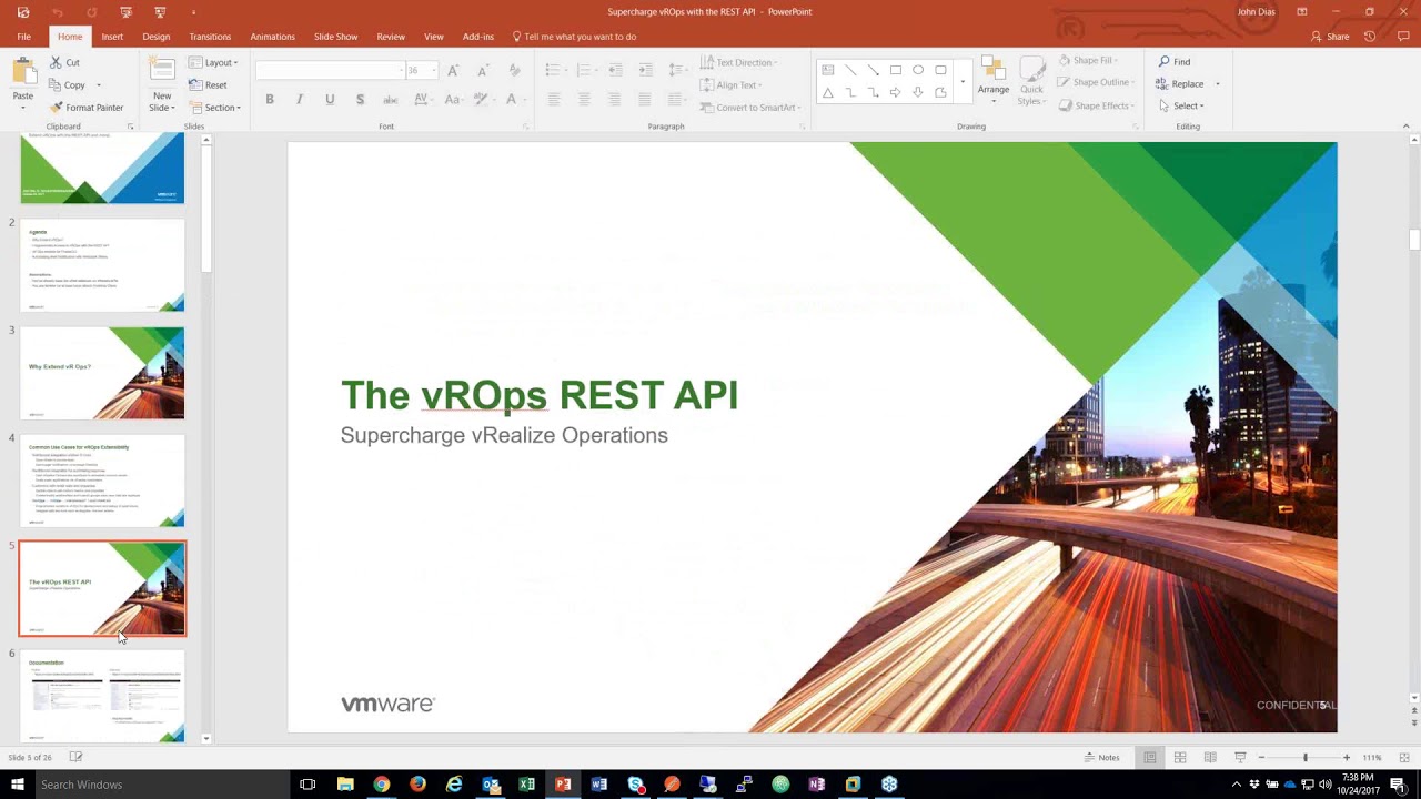 vRealize Operations Manager API Introduction w/ John Dias (@johnddias)