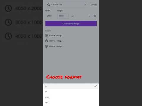 How to create CUSTOM SIZED design #canva #shorts #canvatutorial