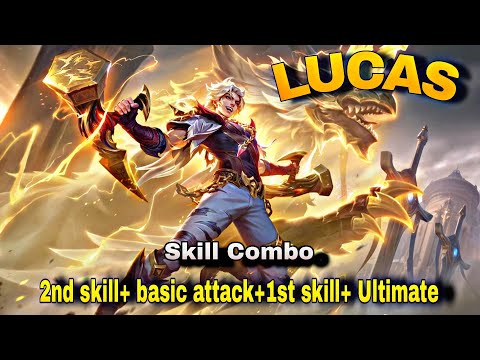 LUCAS mlbb hero tutorial. skill description. builds and emblems