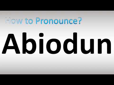 How to Pronounce Abiodun