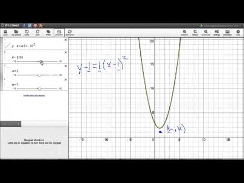 Graph Quadratic Functions in Vertex Form: An Application (Algebra I)