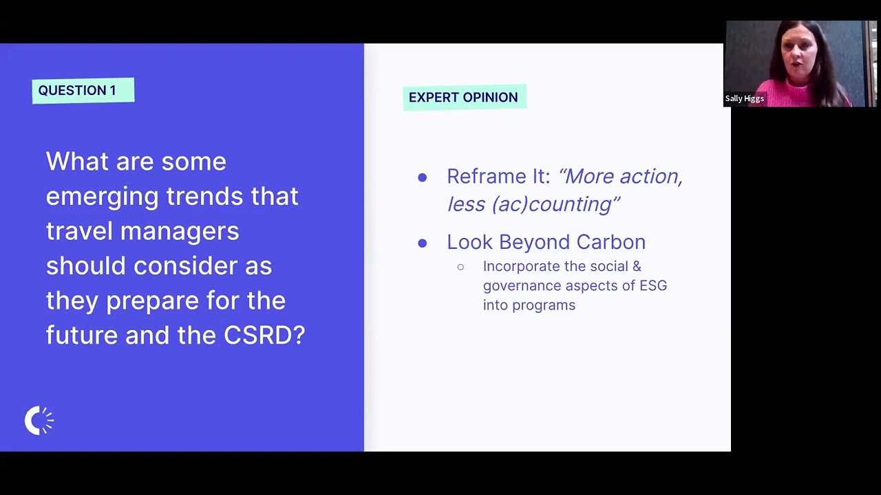 Future Proof Business Travel Programs for CSRD (Corporate Sustainability Reporting Directive)