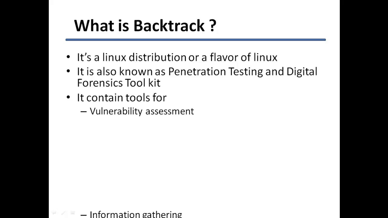[Learn Hacking using Backtrack 5]  What is Backtrack