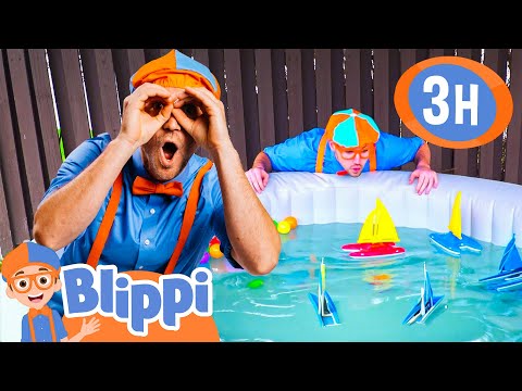 Learn Colors with Rainbow Boats | Blippi and Meekah Best Friend Adventures | Educational Videos
