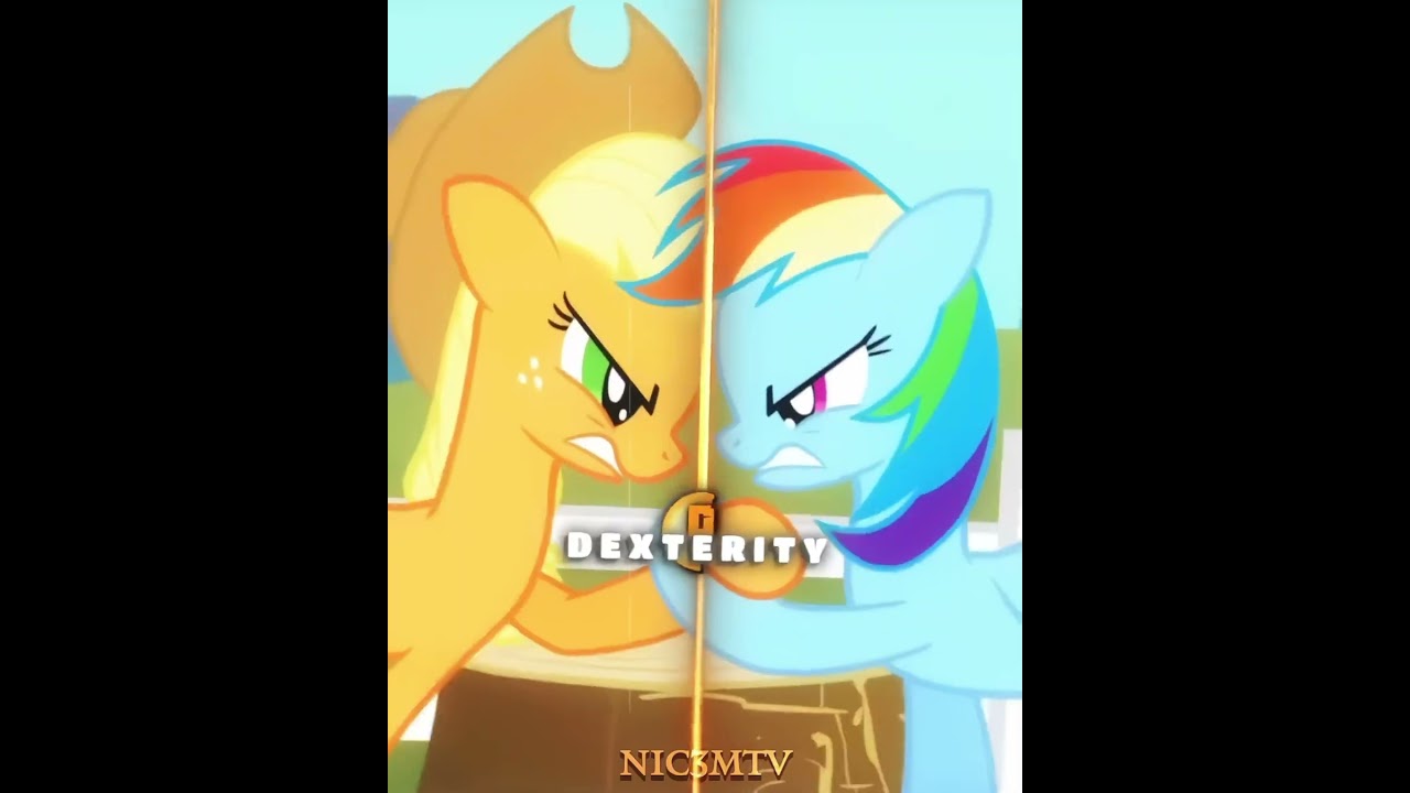Applejack vs Rainbow Dash