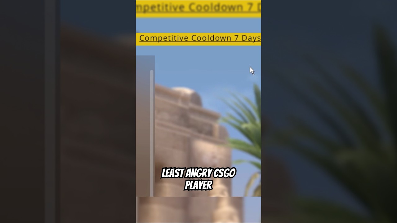 7 day competitive cooldown 😂 #csgo #gaming #funny