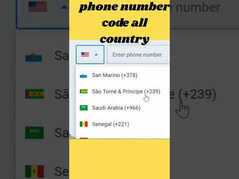 Phone number code all country || Number code #code #phonecase