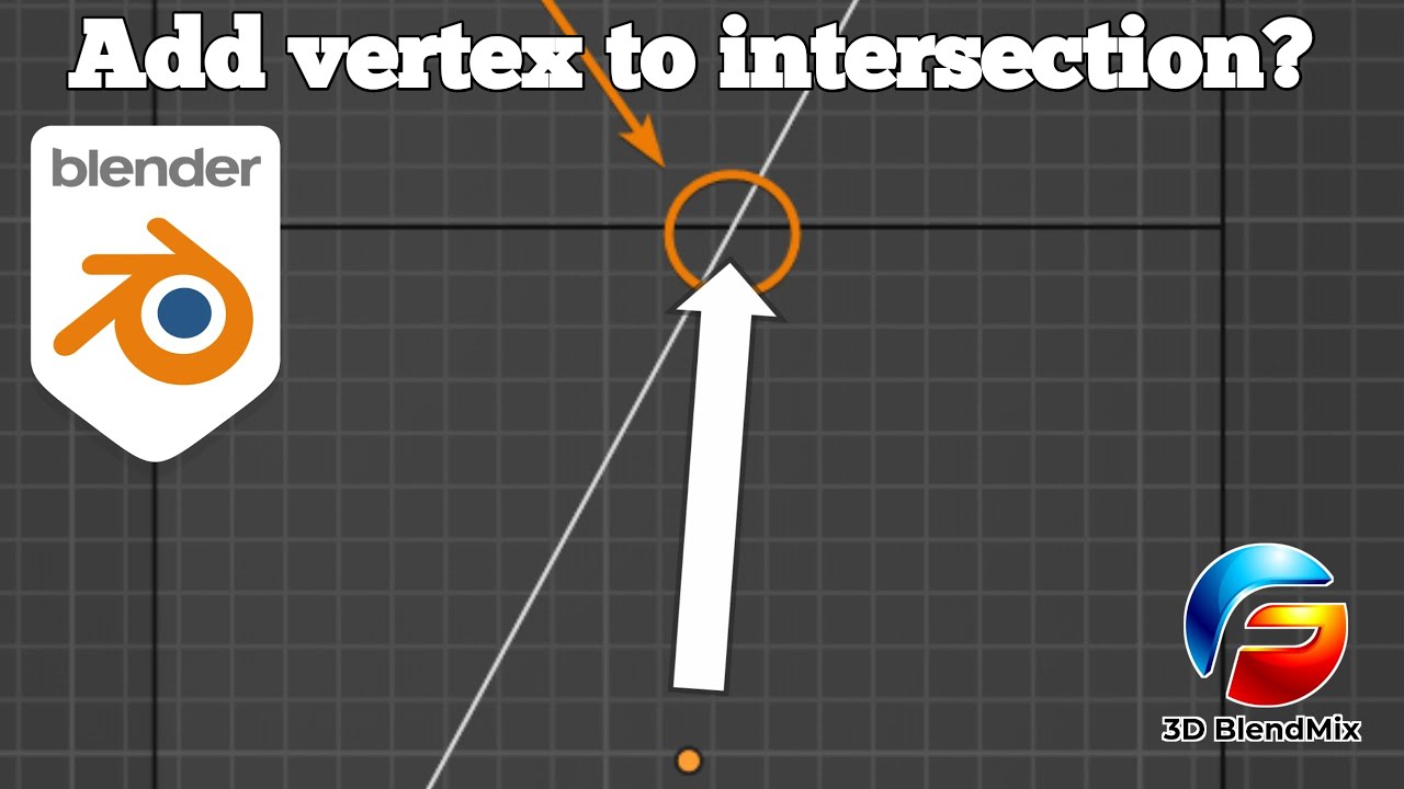 how to add a vertex at an intersection in Blender | Blender modeling tutorials 