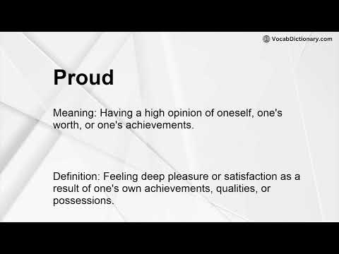 Proud Meaning
