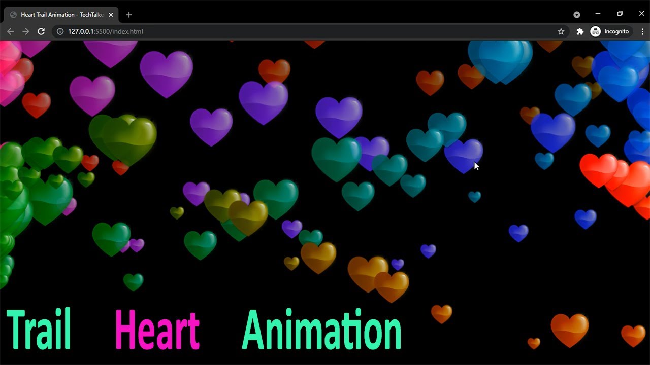 Heart Trail Animation   ||   CSS + JavaScript   ||   coding tutorial