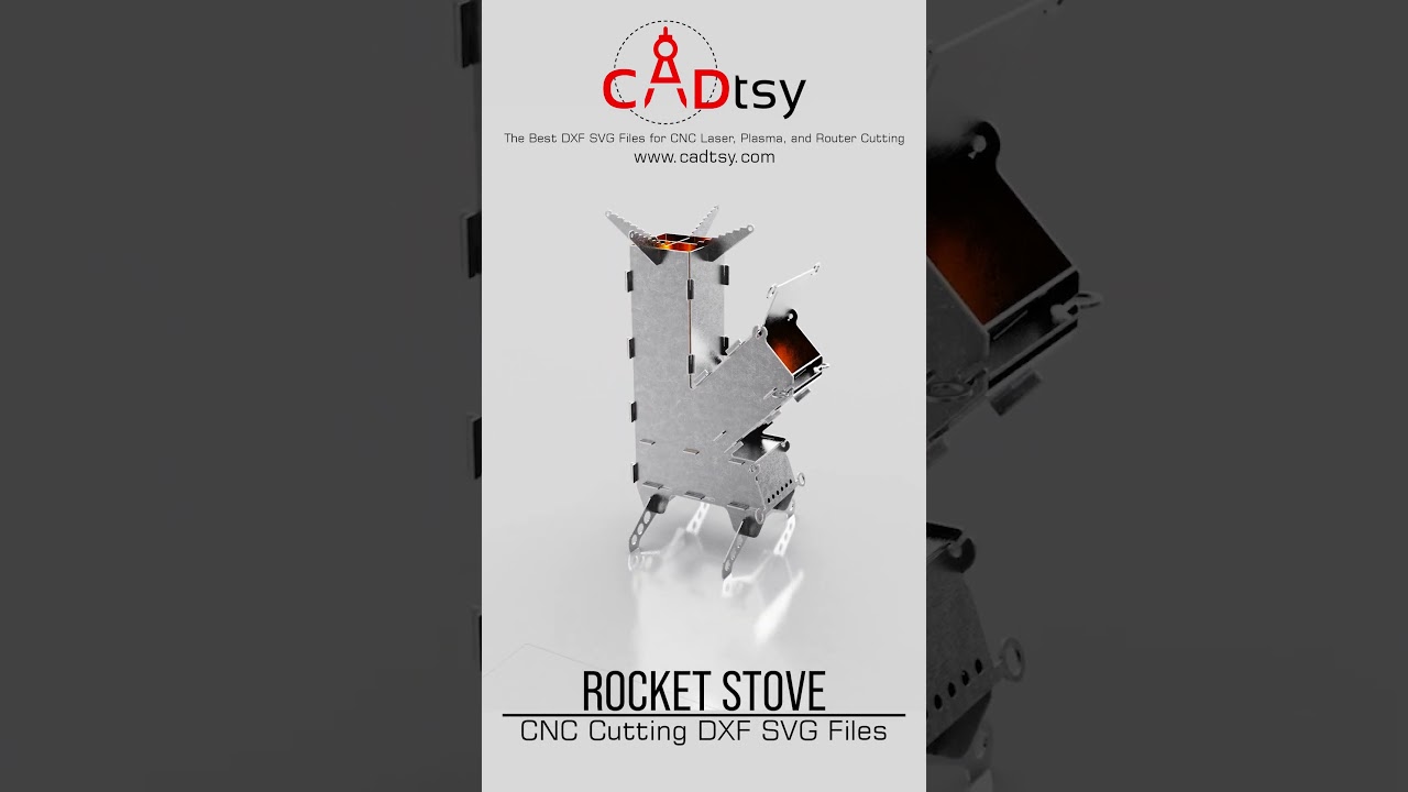 Transform Your Projects with Collapsible Rocket Stove CNC DXF Files!