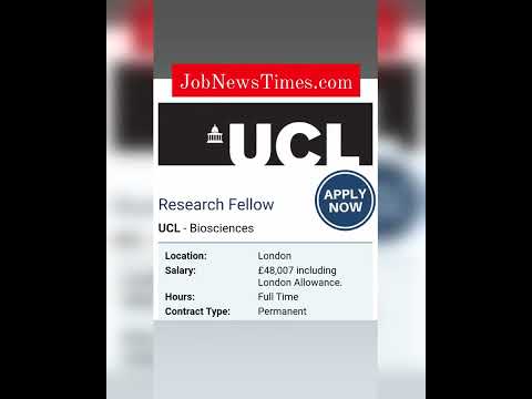 UCL Fully Funded PhD Studentship in Biological sciences ✨ Golden Opportunity