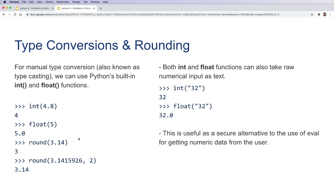 Python Numbers 5: Type Conversions and Rounding