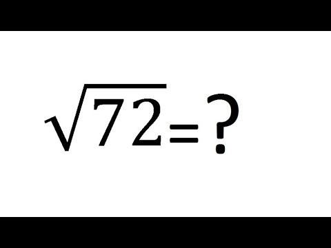 How to find Square Root of 72