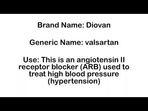 Diovan (valsartan) Top 200 Drugs Flashcard with Pronunciation