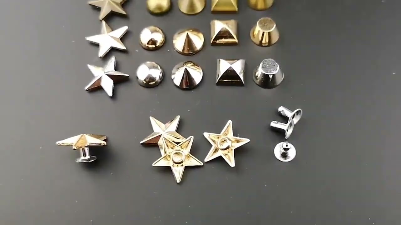 WYSE 4 Claw Rivets Square/Round Metal Spike Studs Pyramid Rivets For Garment Accessories