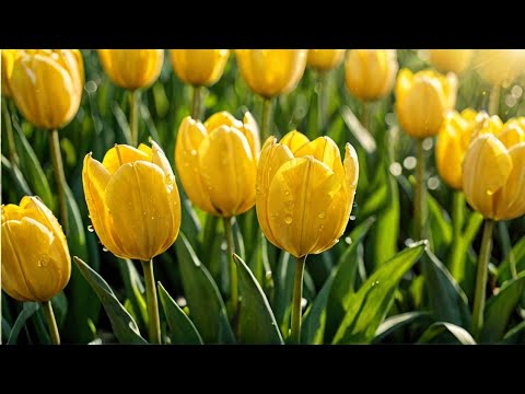 LOVE BLOOMS in Nature's Most BEAUTIFUL Yellow Tulip Flowers 🌷❣️ First Day of Summer 2025 ☀️ June 20