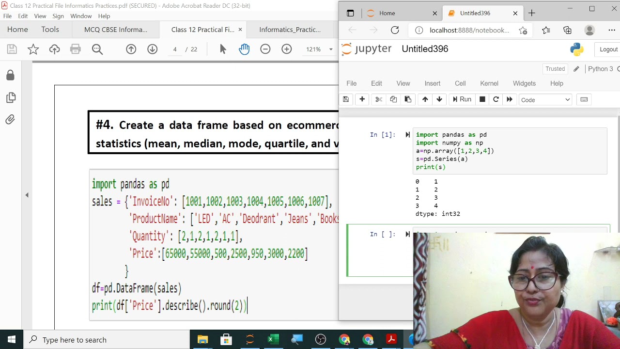PANDAS || SERIES || DATAFRAME ||12 IP PRACTICAL LIST 2023 || CBSE LIST OF PRACTICALS || CLASS XII IP