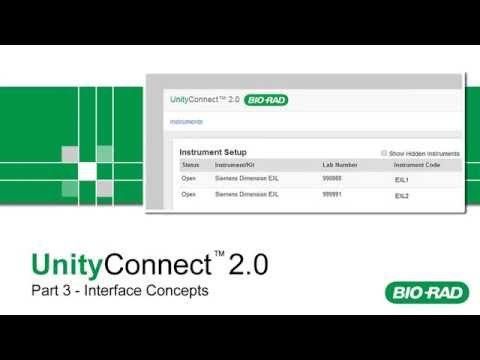 Bio-Rad UnityConnect 2.0 Training - Part 3 - Interface Concepts