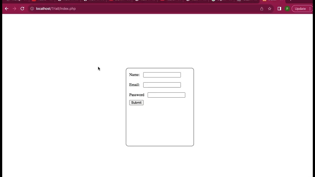 Step 1: SIMPLE WAY TO CREATE AND VALIDATE USING PHP