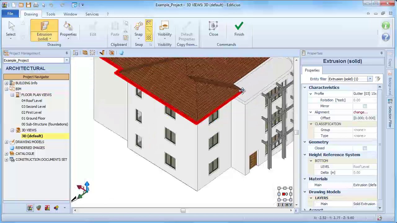 Edificius Tutorial - The solid Extrusion object - ACCA software