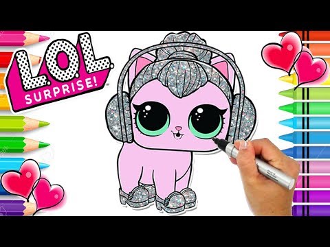 Kitty Kitty LOL Surprise Pets Coloring Page | LOL Coloring Book | Printable Coloring Pages Glitter