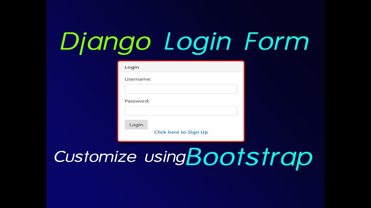 how to apply bootstrap to django's default login form.