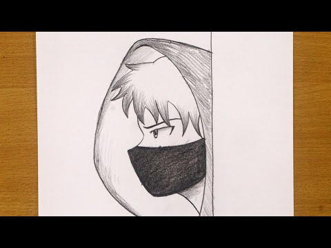 How to draw Anime boy with Hoodie | Easy anime drawing for beginners