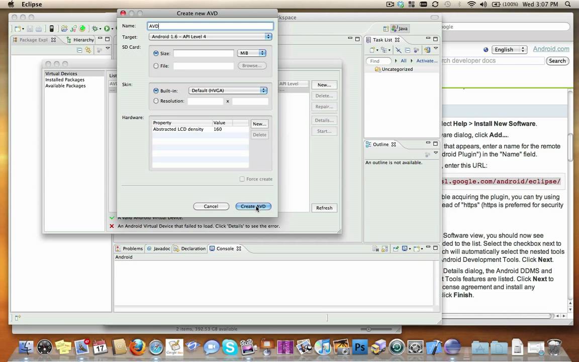 Installing Eclipse & Android SDK