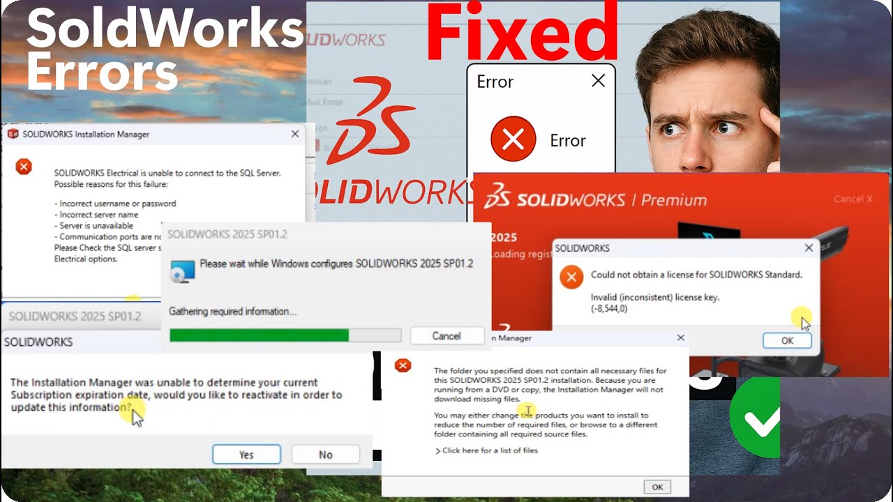 Fix SolidWorks Installation Errors | Step-by-Step Guide for Toolbox, SQL Server & License Key Issues