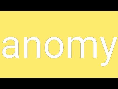 Anomy Definition & Meaning