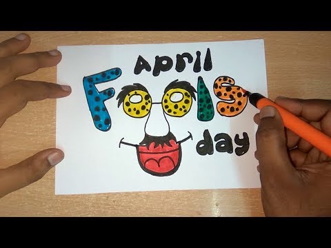 Happy April Fool’s Day | April Fool Drawing for kids | Draw April Fool ...