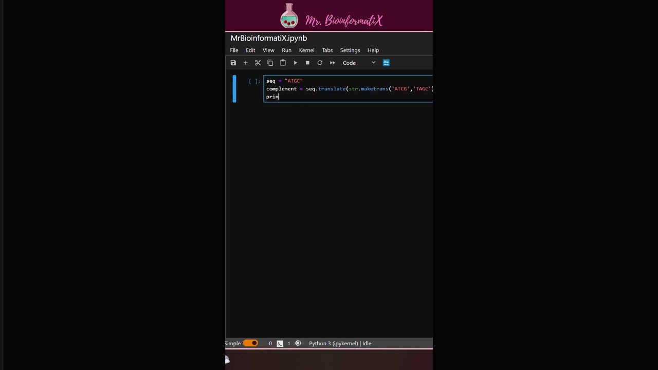Python for Bioinformatics | Bioinformatics for Beginners