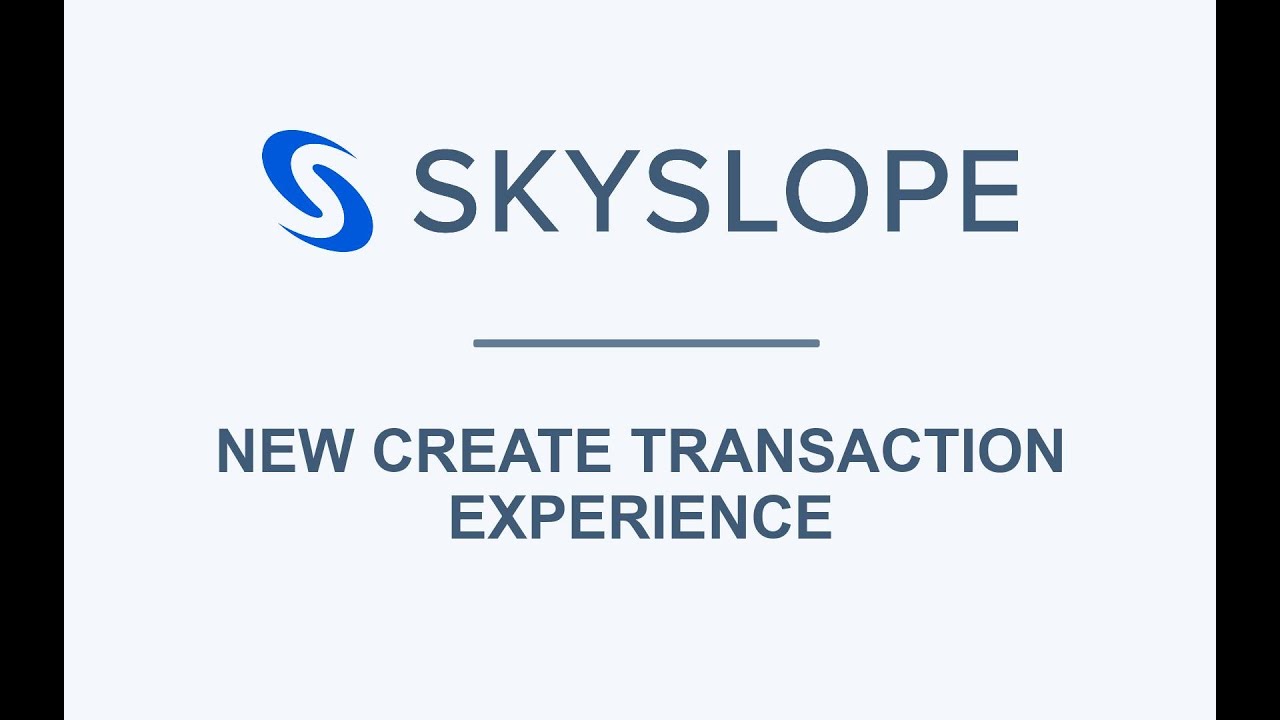 New Create Transaction Experience