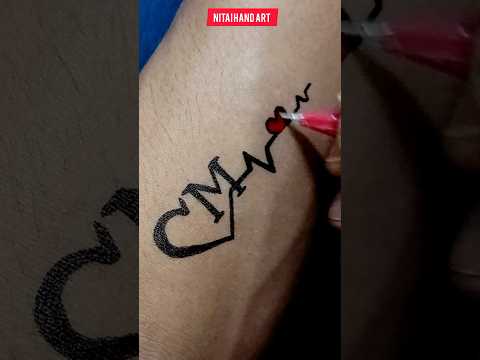 M tattoo ✨✨ #tattoo #letter #viral #shorts