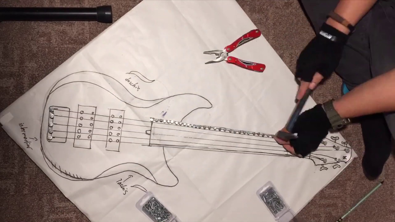Bass Guitar String Art