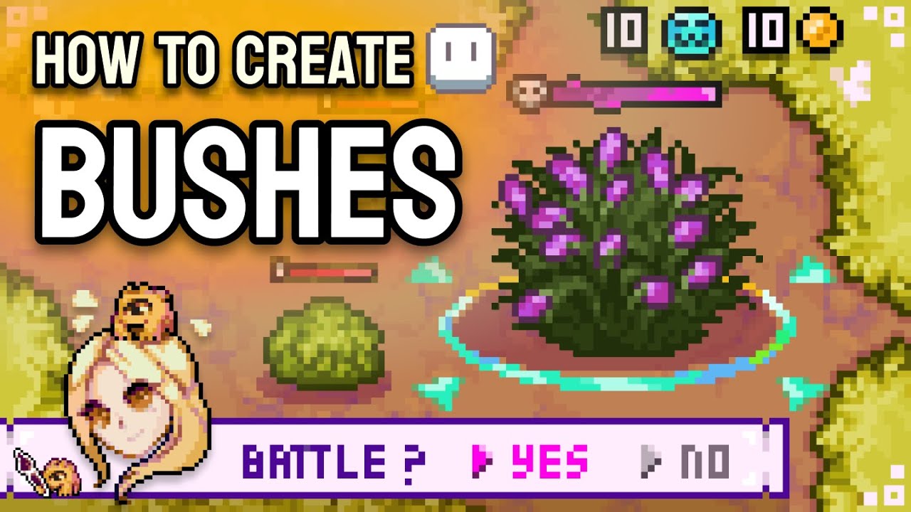 How to Draw Pixel Art Bush in Games (Step-by-Step Tutorial)